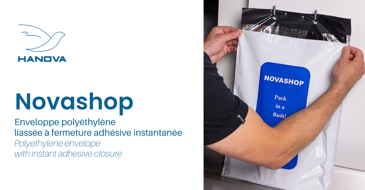 Sachet fermeture adhésive e-commerce Novashop, emballez facilement